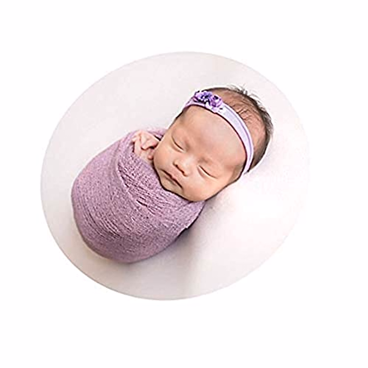 Coberllus Newborn Baby Photo Props Wrap Cloth Blanket Swaddle for Boys Girls Photography Shoot (Purple)