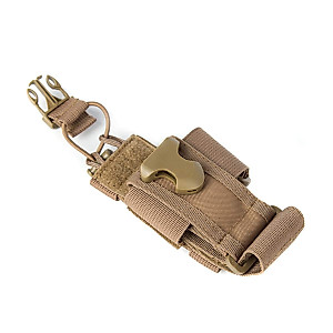 Tactical Radio Holder Radio Case Molle Radio Pouch Military Heavy Duty Radios Holster Bag for Two Ways Walkie Talkies Compatible with Bags/Packs/Duffels by LUITON (Tan)
