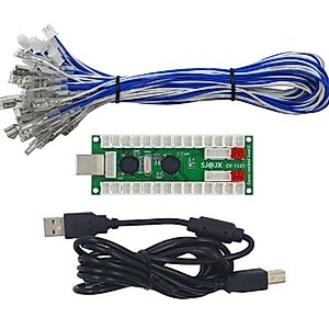 SJJX 2 Players Arcade Game DIY Kit USB Encoder Controller Button Joystick For Retro Pie Raspberry Pi MAME PC