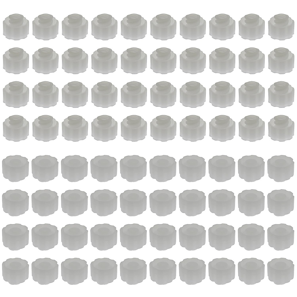 LUORNG 80pcs White Polypropylene Dispensing Syringe Plug Syringe Tip Cap Laboratory Supply for Dispensing Bottle Lightweight Syringes Brass Syringe