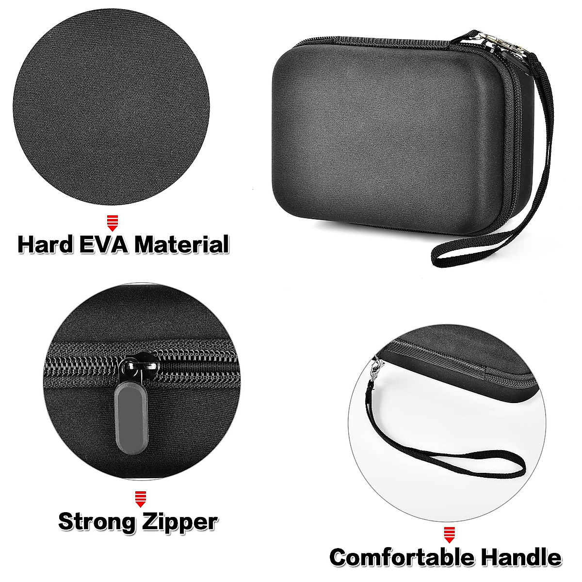 Cards Holder Case Compatible with PM TCG Cards/for SKYJO/for Five Crowns/for UNO/for Phase 10 Playing Cards, Card Game Storage Organizer Holds Up to 400 Cards - Black (Box Only)