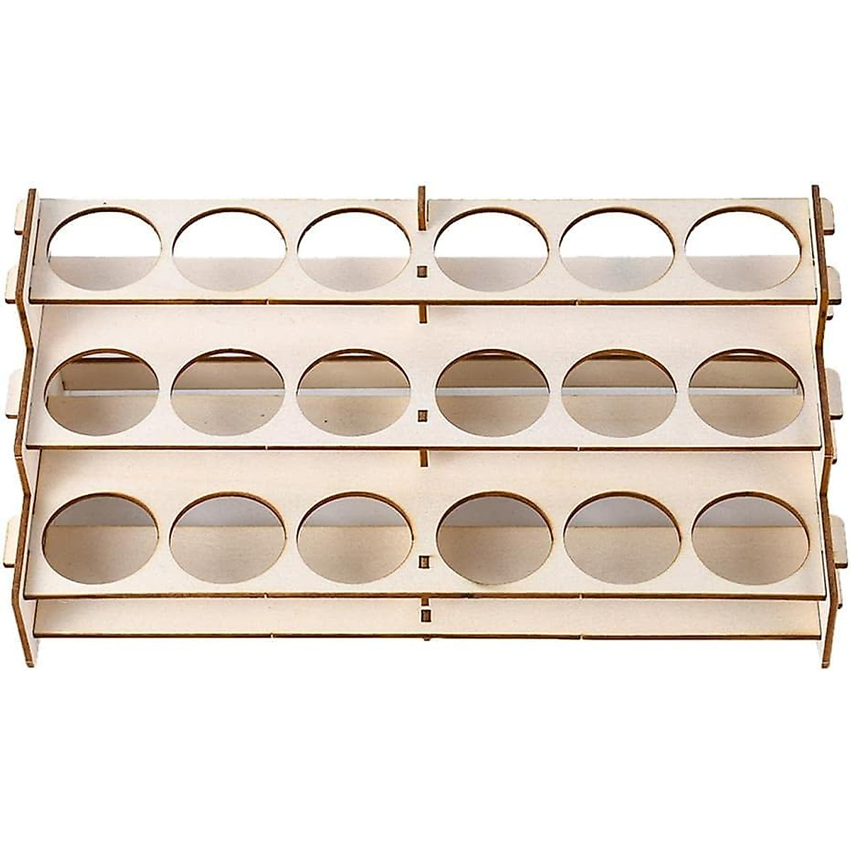 Wooden Paint Rack Painting Rack Paint Ink Bottle Storage Cabinet, Holds 18 Bottles of Paint