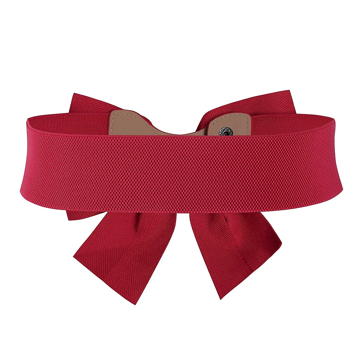 MUXXN Womens Fashion Elegant Wide Cinch Wasitband Skinny Thin Belts (Red L)