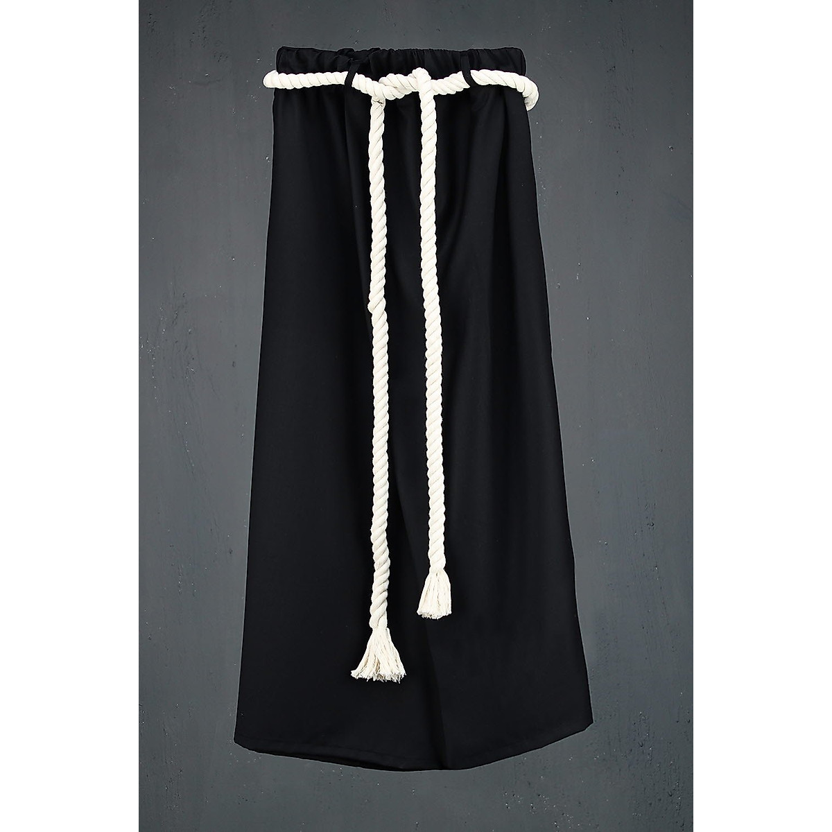 ByTheR Mens Rope Belt Fashion Gothic Style Twisted Shape Thick Adjustable Cotton Ivory