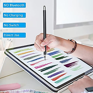 2023 Upgraded 2-in-1 Stylus Pen for All Touchscreen, Professional Student Children Tablet Pen for Class, Notes, Video Clips, Compatible with iOS/Android, Apple iPad/iPhone/Samsung/Lenovo etc.
