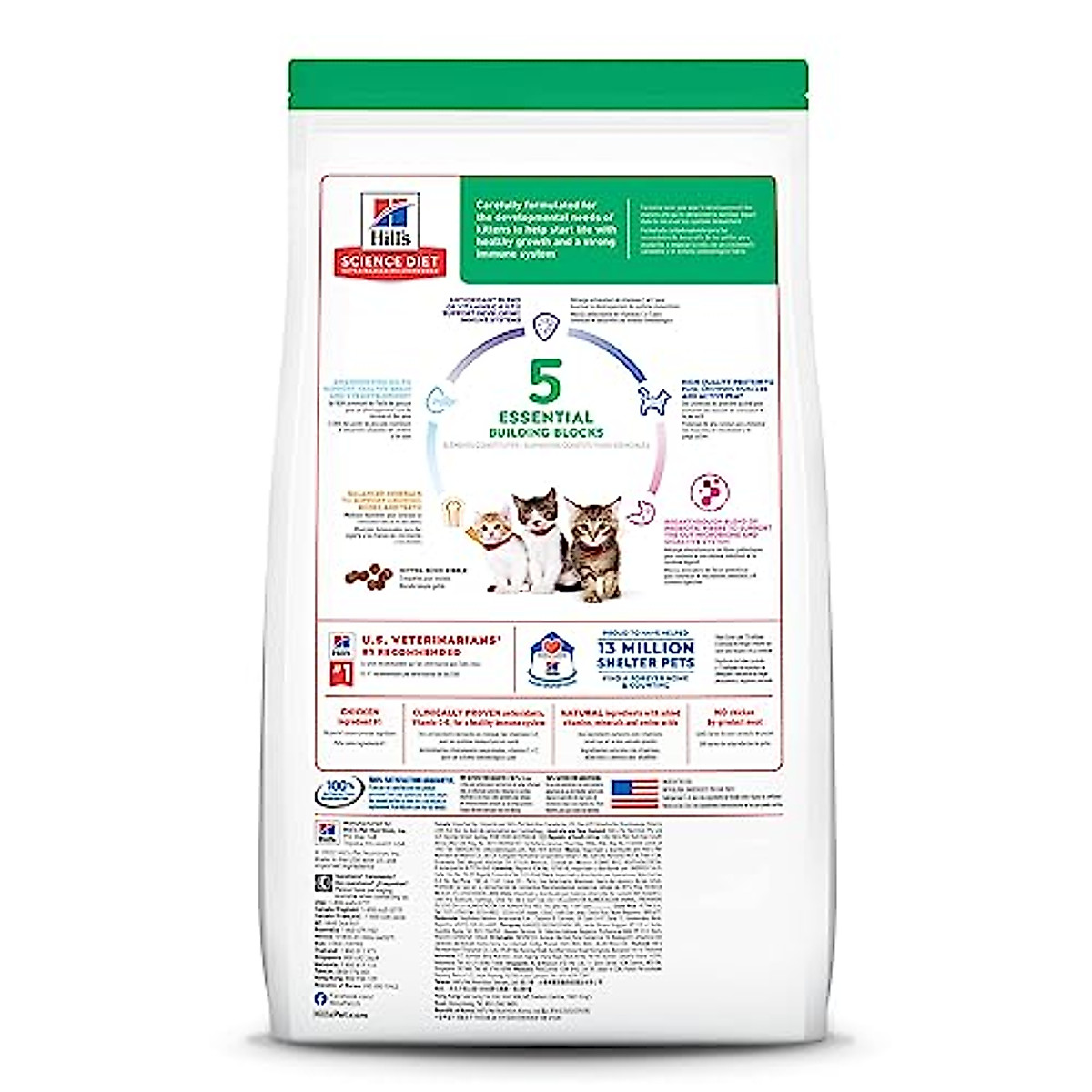 Hill's Science Diet Dry Cat Food, Kitten, Chicken Recipe, 3.5 lb. Bag (Packaging May Vary)