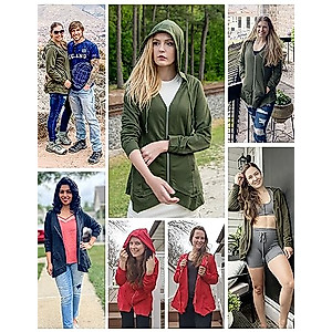 Zeagoo Lightweight Sweatshirt Hoodies for Women Casual Cotton Hooded Jackets for Fall Actvie Hoodie, Grey S
