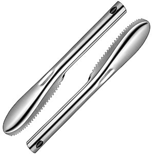 ADORAMBLING 2 Pieces Fish Scaler Tool Stainless Steel Fish Scaler Remover No Mess - Portable Fish Scale Remover Fish Descaler Tool - Durable Fish Scraper Fish Cleaner Tool for Fish Scaling Cleaning