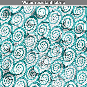 Ambesonne Retro Chair Pad, Abstract Flat Design Sea Waves Repeating Pattern on White Background, Water Resistant Pillow with Ties for Dining Room Kitchen Seats, 15" x 15", Teal Turquoise and White