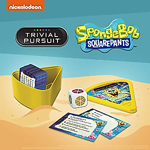 Trivial Pursuit SpongeBob SquarePants Quickplay Edition | Trivia Game Questions from Nickelodeon's SpongeBob SquarePants | 600 Questions & Die in Travel Container | Officially Licensed SpongeBob Game