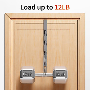 niffgaff 8 Hook Over The Door Hooks, Vertical Over The Door Towel Rack, Over Door Hook, Over The Door Hanger, for Towel and Clothes Hangers, Black, 2 Pack,12.28“