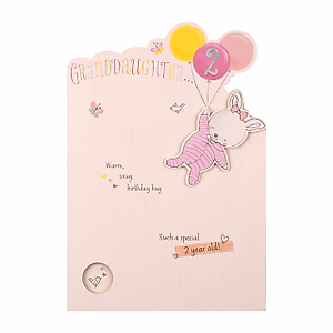 Hallmark Age 2 Birthday Card for Granddaughter - 3D Die-Cut Design