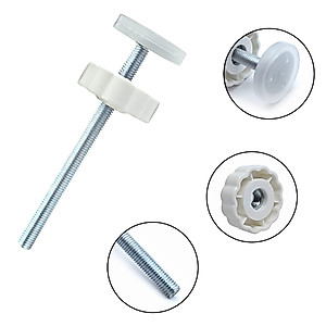 Baby Gate Extender Extention-4 Pack Baby and Pet Safety Stair Gate Threaded Spindle Rods Replacement Parts Bundle with Wall Protector (Round-White-4 Pack)