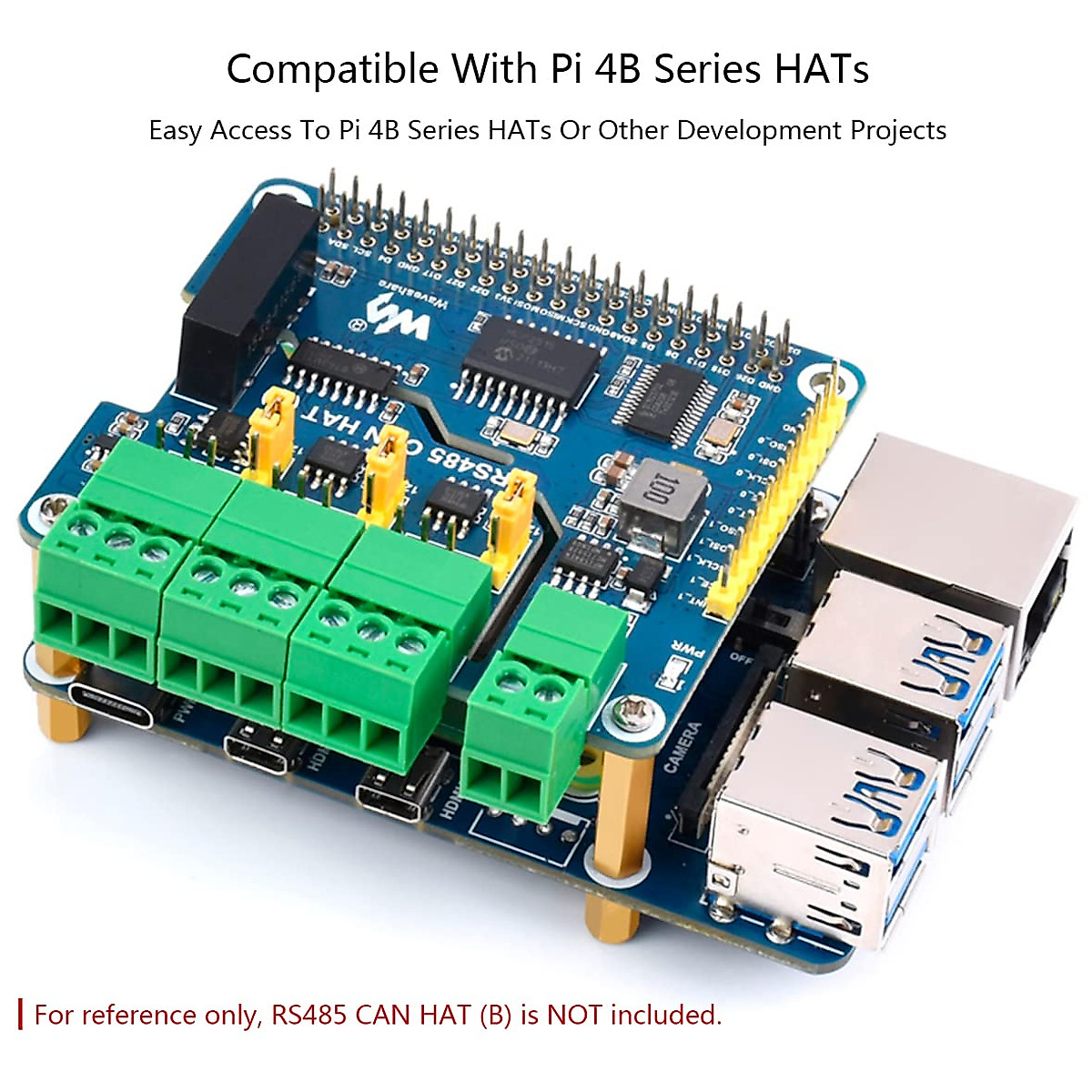 Compute Module 4 to Raspberry Pi 4B Adapter, Based on Compute Module 4 to Reproduce Original Appearance of Pi 4, Alternative for Raspberry Pi 4B,Compatible with Pi 4B Series Hats
