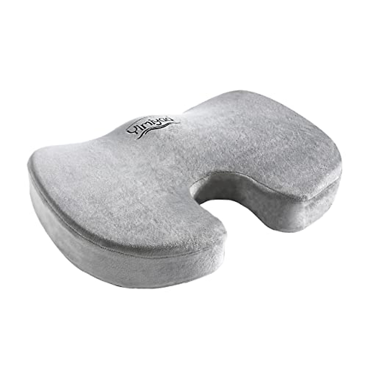 Yimiyaa Seat Cushion Non-Slip Memory Foam Coccyx Protect Cushion for Office Chair Car Seat Cushion,Tailbone Pain Sciatica Back Pain Relief (Gray)