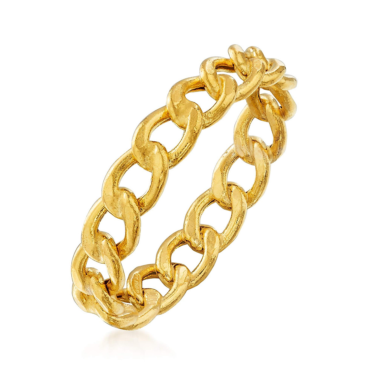 RS Pure by Ross-Simons Italian 14kt Yellow Gold Curb-Link Ring. Size 10