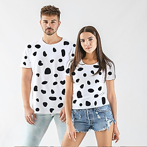 15 Sheets Black Adhesive Felt Circles Spotty Dog Felt Pads,360 pcs Irregular Shape Dots Felt DIY Felt Dots Sticker,for Halloween DIY Projects,Sewing Projects Costume,Holiday Decoration