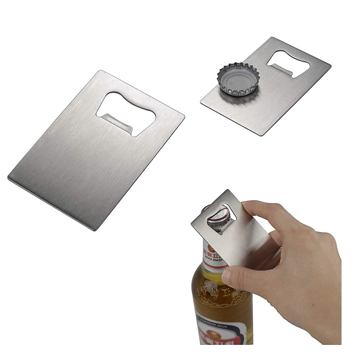 Ramddy Stainless Steel Credit Card Bottle Opener, 6 Packs