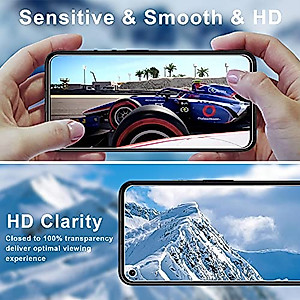 4 Pack URSOQ 2 PCS Screen Protector + 2 PCS Camera Lens Protector Compatible with Google Pixel 5A (6.3inch), Case Friendly, Anti-Scratch, Bubble Free, HD clear, 9H Hardness Tempered Glass