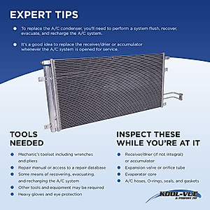 Kool-Vue A/C Condenser Compatible with 2007-2016 GMC A/Cadia, Fits 2009-2016 Chevrolet Traverse, Fits 2008-2015 Buick Enclave, Aluminum Core With Receiver Drier DPI-3649 GM3030276