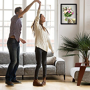 TJ.MOREE Flowers Shadow Box Display Case 13 x 16 Large Shadow Box Picture Frame with Glass Wedding Bouquet Memorabilia Medals Photos Memory Box