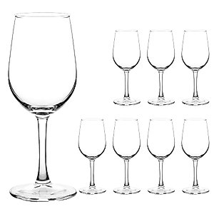 YANGNAY Wine Glasses (Set of 8, 11.5 Oz), All-Purpose Red or White Wine Glass with Stem, Durable, Dishwasher Safe