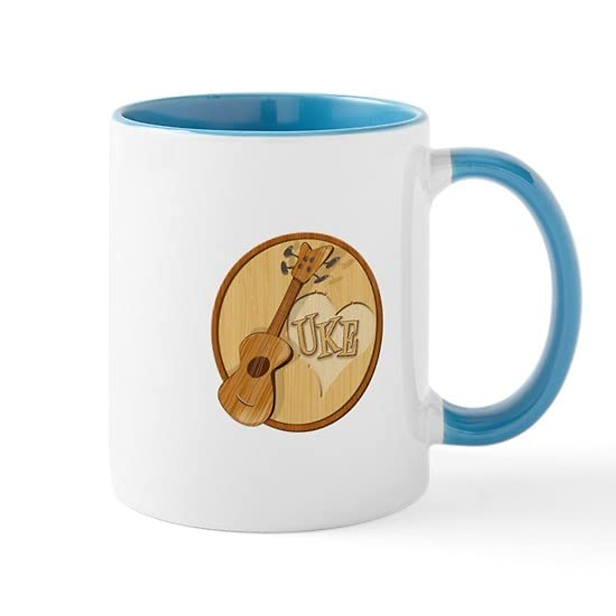 CafePress My Dog Has Fleas Ukulele Fan Mug Ceramic Coffee Mug, Tea Cup 11 oz