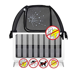 Aussie Cot Net - Baby Crib Tent and Travel Crib Tent to Keep Baby from Climbing Out - Premium Net Cover - See Through Crib Netting - Nursery Mosquito Net Tent