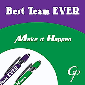Greeting Pen Team Building and Employee Appreciation Pen Sets with Soft Touch Coated Metal and Stylus 6 pack 36094