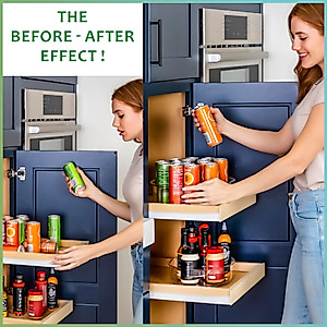 Clear Lazy Susan Organizer 12" & 9" Set - Lazy Susan for Refrigerator, Turntable for Cabinet with Removable Dividers, 12 Inch Pantry Lazy Susan, Plastic Turntable Organizer Solution - by Soveressence