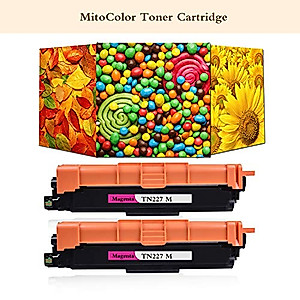 2-Pack Magenta TN227 TN-227 TN-227M Toner Cartridge Replacement for Brother TN227M MFC-L3770CDW MFC-L3750CDW HL-L3230CDW HL-L3290CDW HL-L3210CW MFC-L3710CW Printer Toner Cartridge