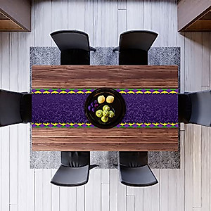 Rvsticty Linen Mardi Gras Table Runner New Orleans Brazi Carnival Tablecloth Fat Tuesday Mardi Gras Decorations and Supplies for Home Kitchen Table-13×72''