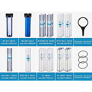 Geekpure 20-Inch Universal Compatible Carbon Block Water Filter Cartridge for Whole House Water Filter- 4.5 Inch x 20 Inch