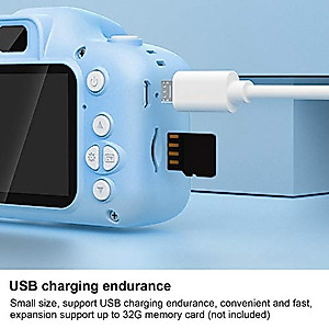 20MP Digital Camera Front and Rear Dual Cameras Timed Shooting Birthday Gift for Children Kids Blue