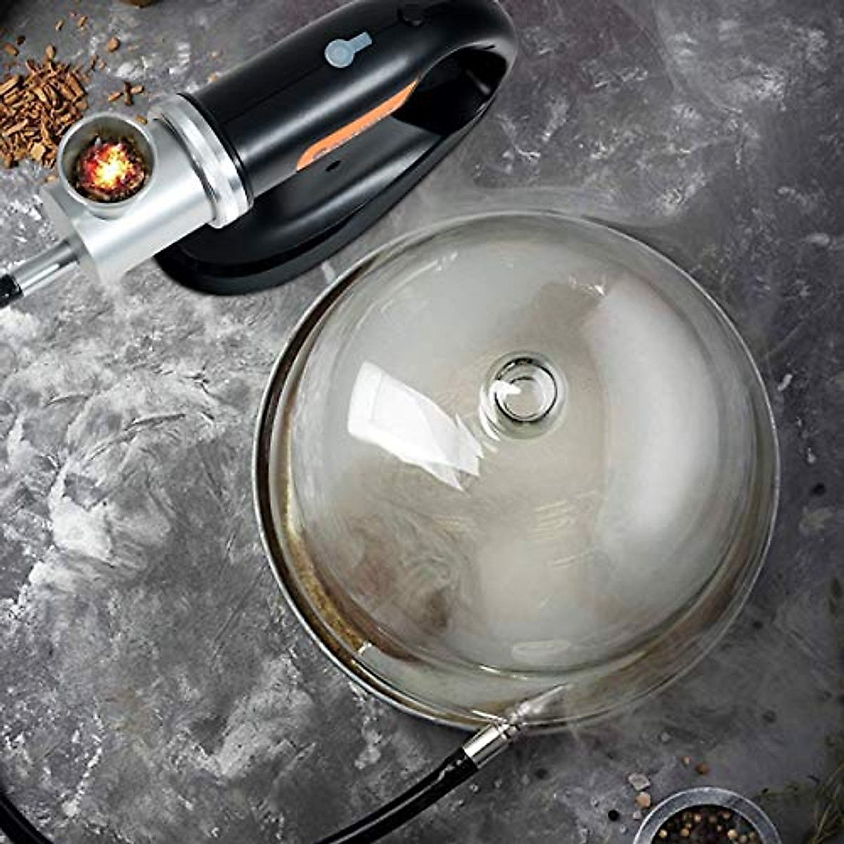 COSTWAY 2-in-1 Food Smoker Gun, Professional Handheld USB Cold Smoking Infuser and Vacuum Function, Portable Cocktail Smoke Gun with 3 Modes for Beverage, Cheese, Meat Smoker
