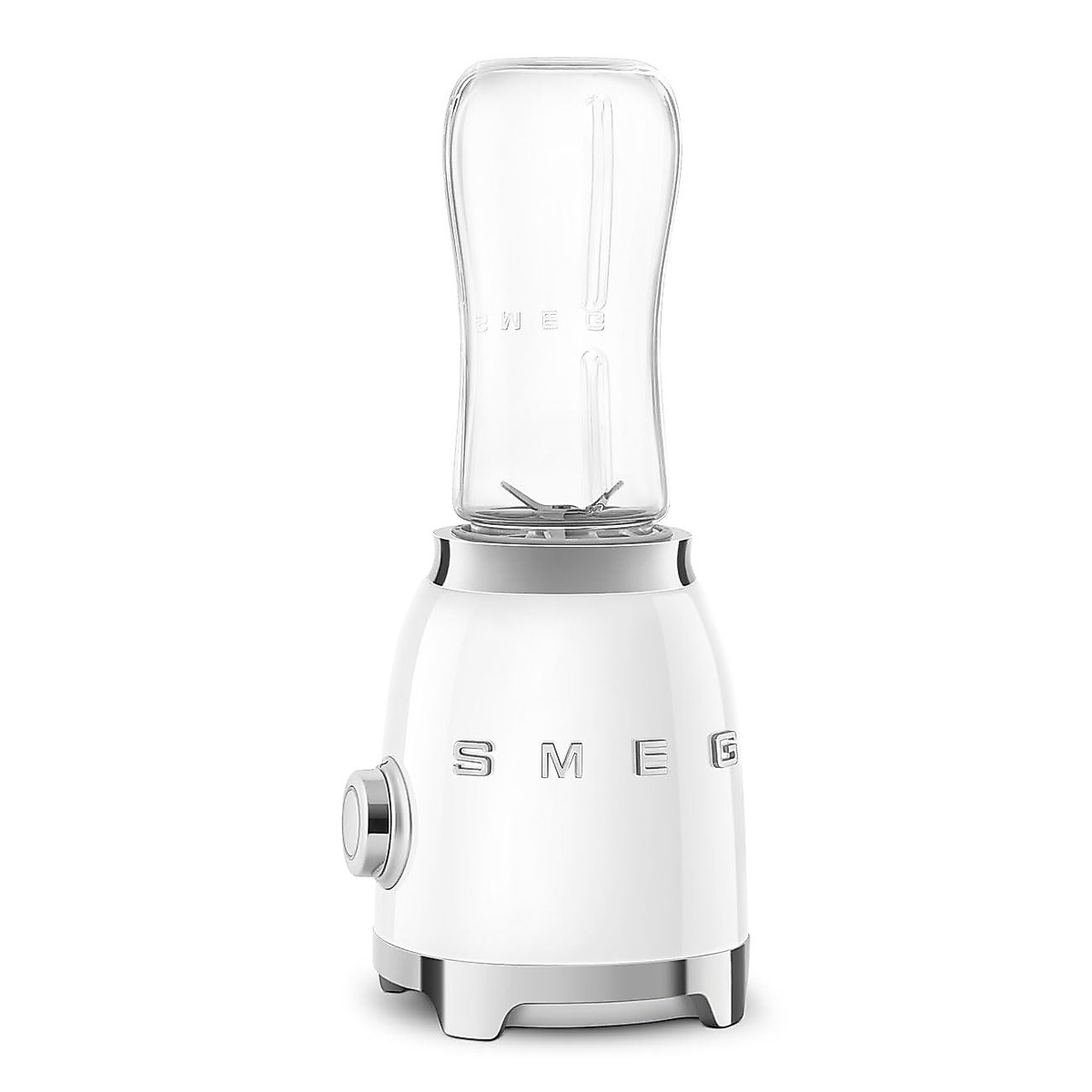 SMEG 50's Retro Style Personal Blender with Backlit Knob and Two BPA 600 ML Free bottles PBF01WHUS