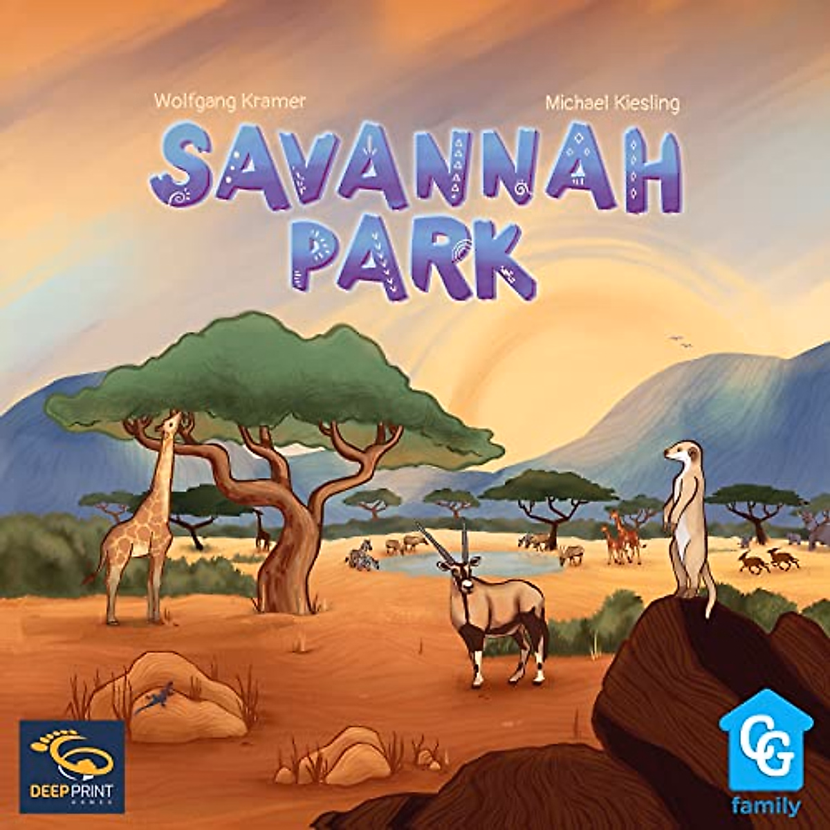 Capstone Games: Savannah Park, Strategy Board Game, Simple Gameplay, Highly Interactive Strategies, 1 to 4 Players, 20 to 40 Minute Play Time, Ages 8 and Up