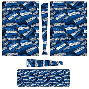 Nicaragua Flag Compatible with PS5 Console and Controller Sticker Skin, Durable, Scratch-Resistant, and Bubble-Free (Digital Version)