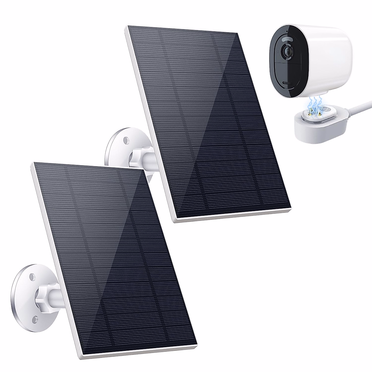 5W Solar Panel for Arlo Go 2, Arlo Pro 3 Floodlight, Arlo Pro 3, Arlo Pro 4, Arlo Ultra and Arlo Ultra 2 Cameras, Weather Resistant,360° Adjustable Easy Install Arlo Solar Panel Charger（1PC）