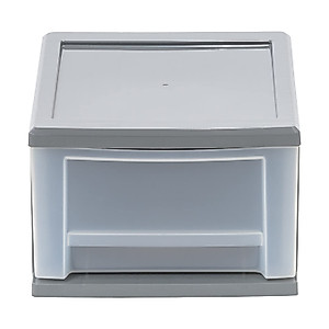 IRIS USA 6.5 Quart Gray Stackable Drawer, 5 Pack