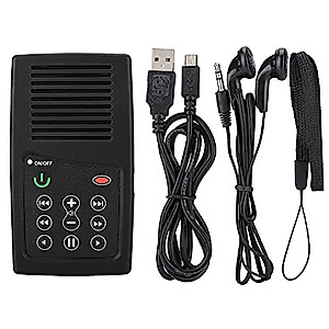 Dpofirs Mini Portable EBible Reader 350mah 15 Hours Standby Abs EBook Reader Rechargeable, Smart Memory Reading, Dual Colors/Languages Optional (Arabic Black)