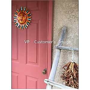 WOERTE HOME Indoor or Outdoor Decoration Artistic Metal Sun Wall Art 12.8-Inch