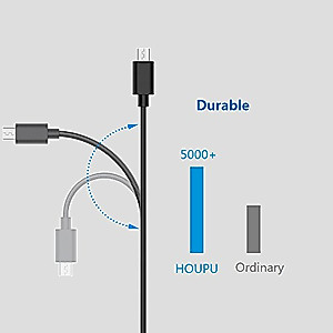 HOUPU [2-Pack] 3 Feet Micro USB Cable, Fast Charging and Sync Data Cord for Android, Samsung, Fire Tablets, Kindle eReaders, HTC, Nokia, Sony, Motorola - Black