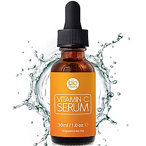 Bioniva Vitamin C Face Serum Facial Skin Care Products Vitamin C Serum Jojoba Oil Vitamin E Oil Hyaluronic Acid Aloe Vera Gel Moisturizing Anti Aging Wrinkle Smoothing Fine Lines Vegan Organic 1oz