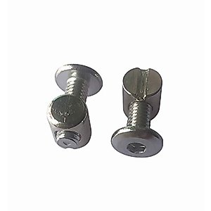 Baby Bed Crib Screws Hardware Replacement Kit 6-Set M6x18 mm Stainless Steel Hex Socket Head Bolt and Barrel Nuts