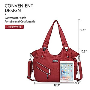 Angelkiss Purses and Handbags Middle Size Tote Hobo Bags for Woman Soft Leather Cross body Shoulder Bag Ladies Satchel Bag