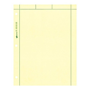 National Computation Pad, 5 x 5 Quad Ruling and Unruled, 8.5" x 11", 200 Sheets (42389), Green
