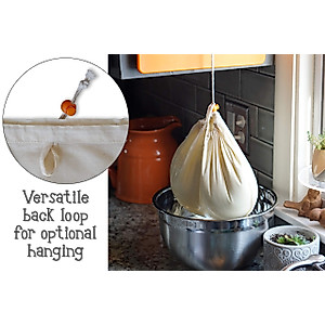 Kleynhuis Greek Yogurt Strainer Pouch, Organic Cotton (16"X9") / Reusable Cheesecloth Alternative