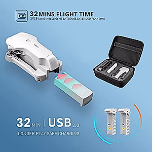 DRONEEYE 4DF10 Drone with 1080P Camera for Adults,RC Quadcopter with WiFi FPV Live Video for Kids Beginners,Trajectory Flight,App Control,3D Flips,Altitude Hold,2 Batteries,Carrying Case