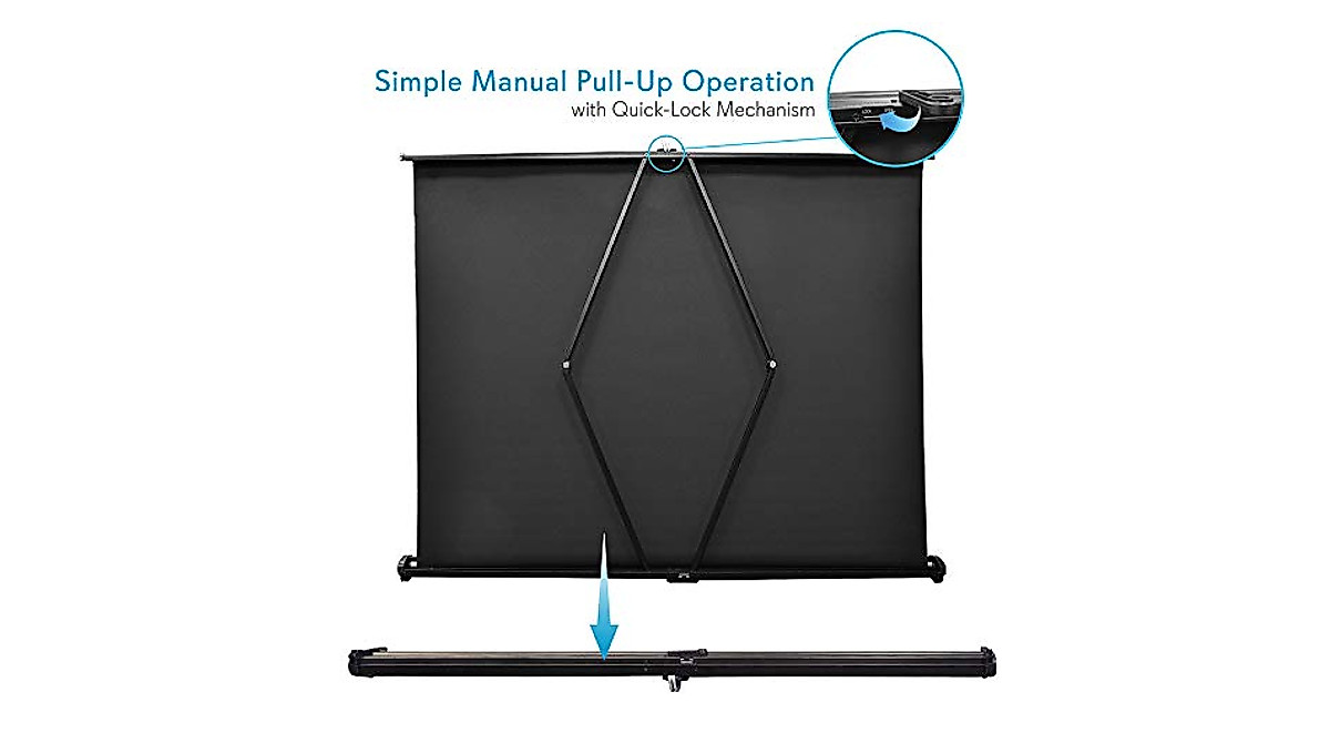 Pyle 50" Portable Projector Screen - Quick Setup for Presentations